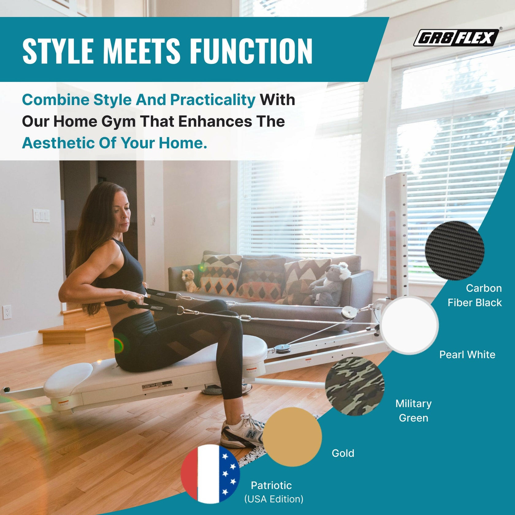 GR8FLEX Total Performance Gym | Carbon Fiber Black